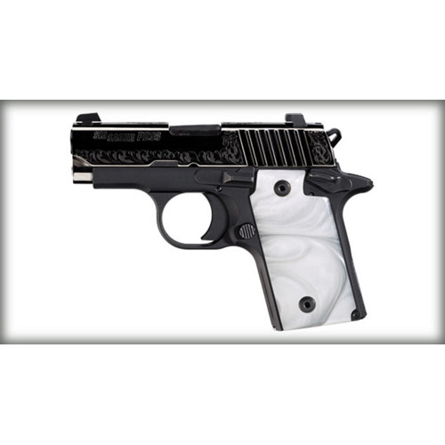 SIG SAUER P238 380ACP ENGrAVED White GrP