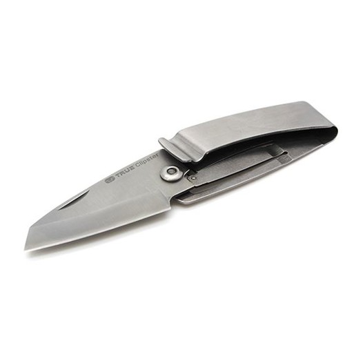 TRUE UTILITY Clipster Folding Knife doubles as Money/Belt Clip