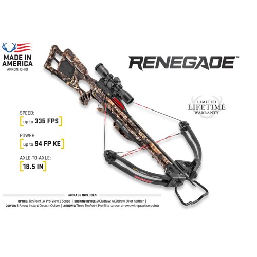 TENPOINT 17 Renegade Crossbow Package w/Proview 2
