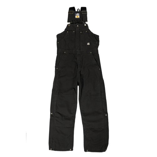 BERNE WORKWEAR Deluxe Insulated Bib Overall Mens Black Plus