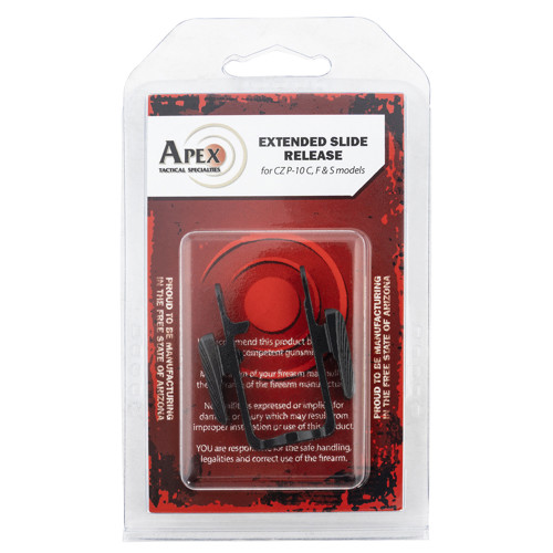 APEX TACTICAL Extended Slide Release CZ P10c Black Pistol Ambi