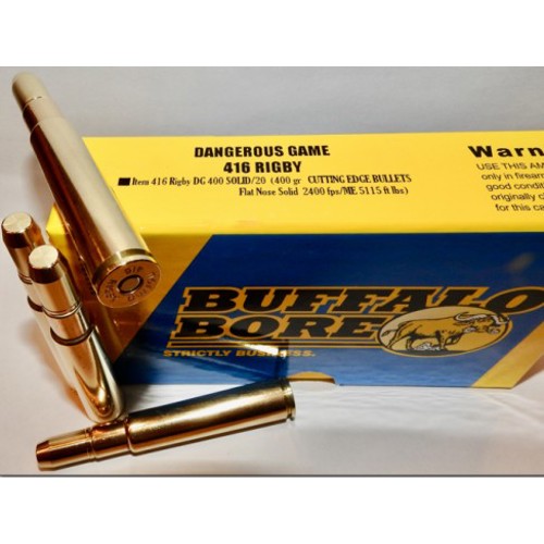 BUFFALO BORE 416 Rigby 400Gr Cutting Edge Bullets FN Solid 20rd