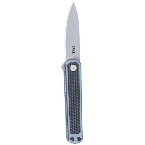 CRKT Pup Liner Lock Folding EDC Pocket Knife - Gray & Blue